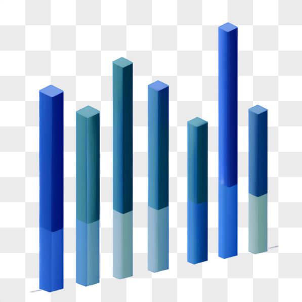 Download Blue Bar Graphs for Business Data Analysis PNGs Online ...