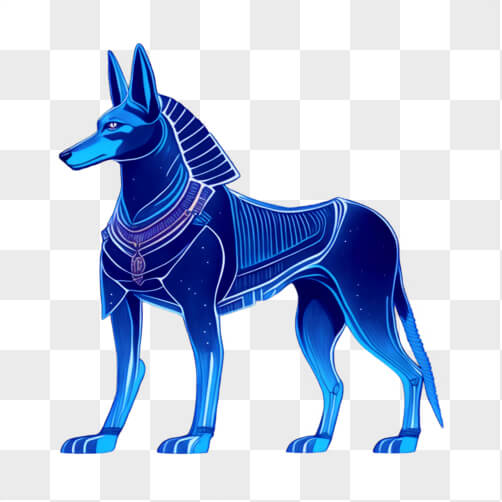 Download Ancient Egyptian Dog in Blue Costume PNGs Online - Creative ...