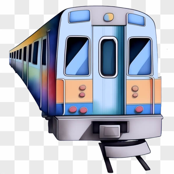 Baixe Trem Colorido e de Estilo Cartoon nos Trilhos PNGs - Creative Fabrica