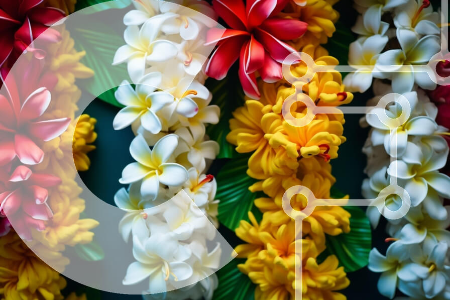 Colorful Flower Garlands for Celebrations stock photo | Creative Fabrica