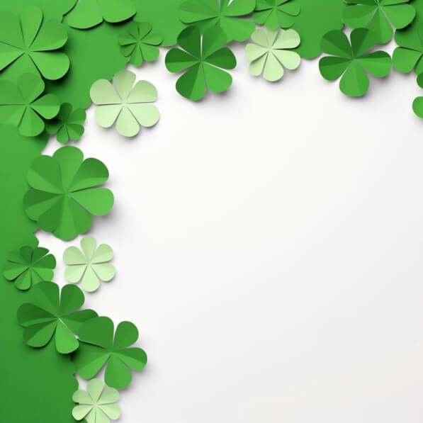Download Green Paper Frame with Shamrock Leaves Backgrounds Online ...
