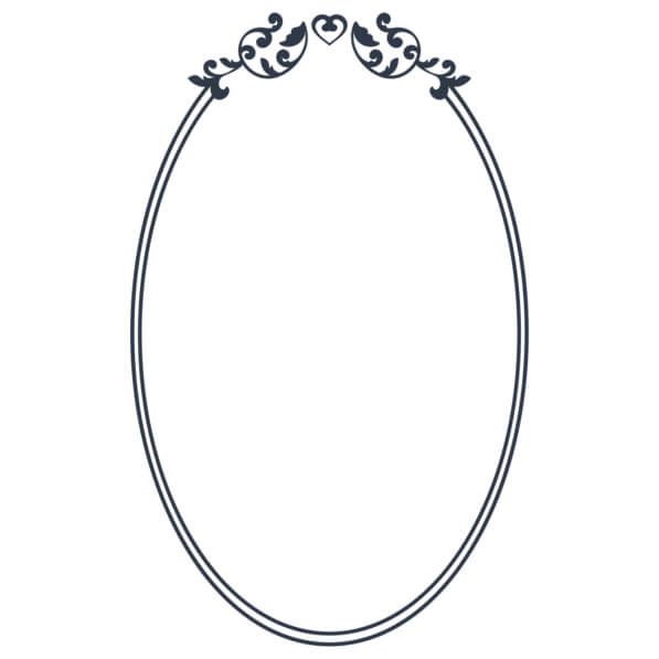 Download Ornate Oval Frame with Floral Design Frames Online - Creative Fabrica