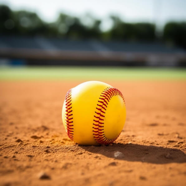 Download Yellow Softball on an Empty Baseball Field Backgrounds Online ...