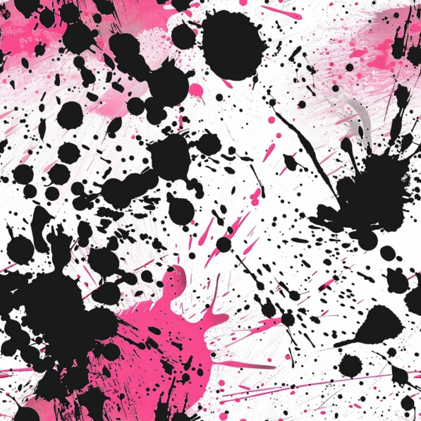 Download Pink and Black Paint Splatter Pattern on White Background ...