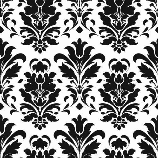 Download Ornate Black and White Damask Pattern Patterns Online ...