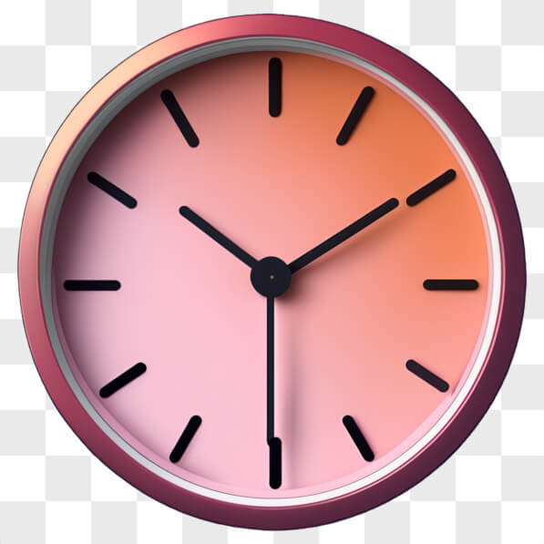 Download Pink and Orange Clock Face PNGs Online - Creative Fabrica