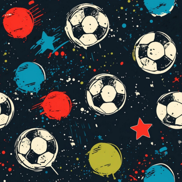 Download Seamless Soccer Ball and Stars Pattern Patterns Online ...