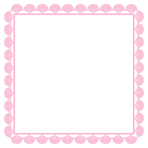 Download Pink Scalloped Border Frame - Wedding Invitation Template ...