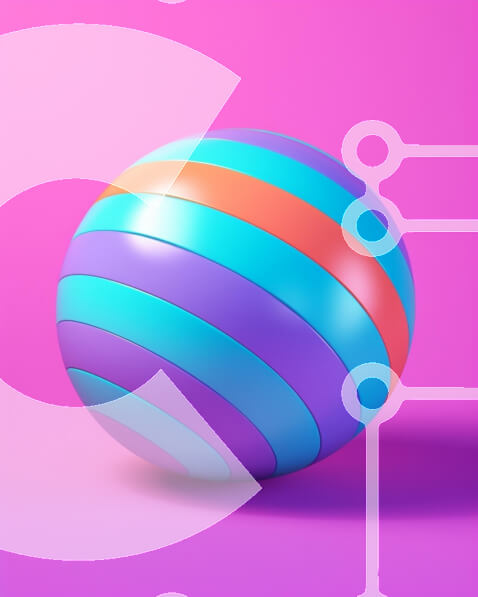 Abstract Image of Striped Ball on Vibrant Background stock photo ...