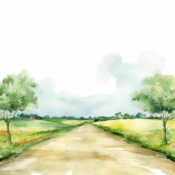 Download Countryside Road Watercolor Painting Backgrounds Online ...