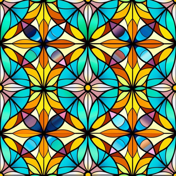 Download Stained Glass Seamless Pattern Patterns Online - Creative Fabrica