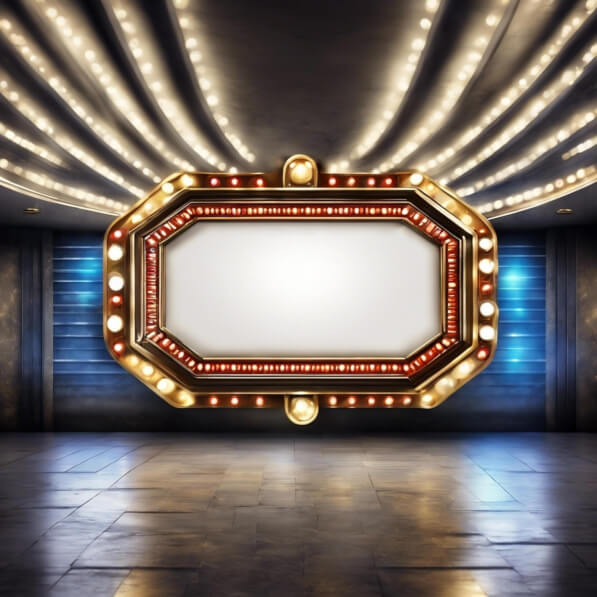 Download Empty Marquee in Dark Room Backgrounds Online - Creative Fabrica