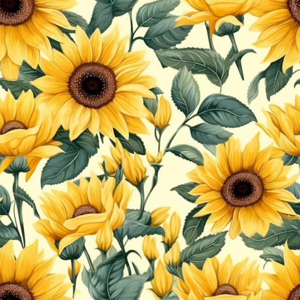 Download Seamless Yellow Sunflowers Pattern Patterns Online - Creative ...