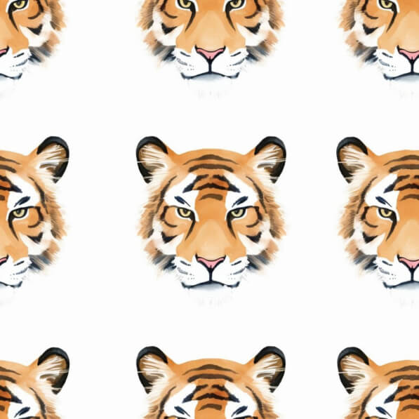 Download Seamless Tiger Head Pattern Patterns Online - Creative Fabrica