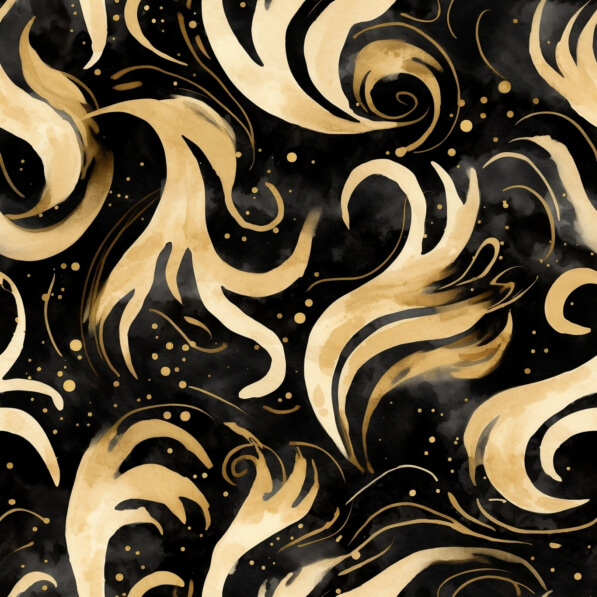 Download Black and Gold Seamless Swirl Pattern Patterns Online ...