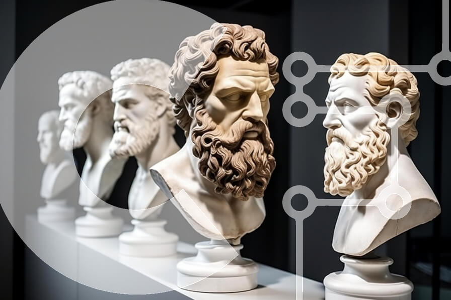 Ancient Greek Philosopher Busts at the Metropolitan Museum of Art stock ...