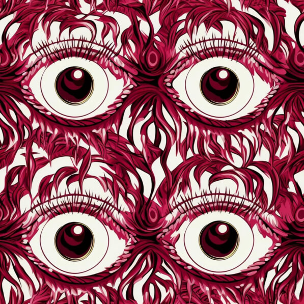 Download Seamless Eye Pattern with Red and White Eyes Patterns Online ...