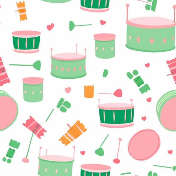 Download Colorful Drum and Musical Instrument Pattern Patterns Online ...