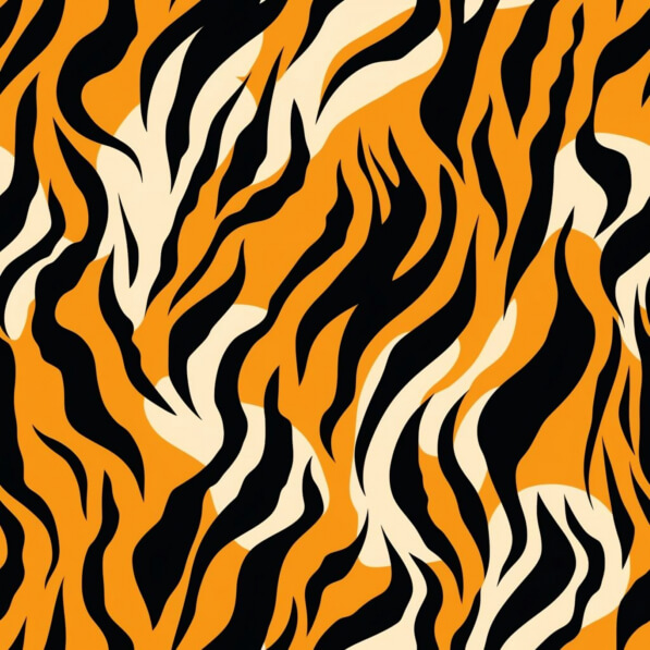 Download Orange and Black Tiger Stripes Seamless Pattern Patterns ...