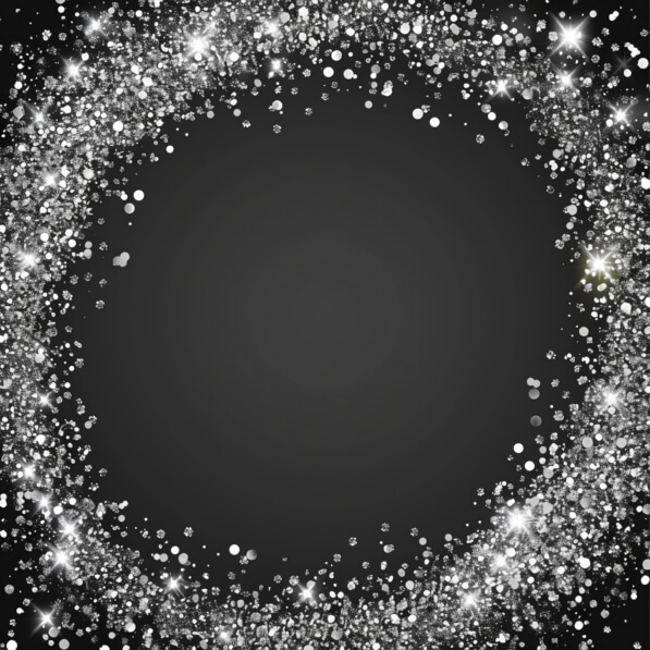 Download Circle Frame with Silver Glitter on Black Background ...