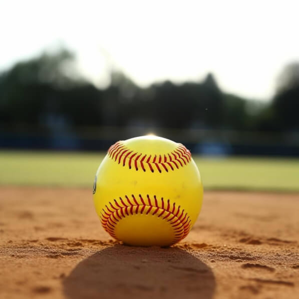 Download Yellow Softball on Baseball Field with Trees Backgrounds ...