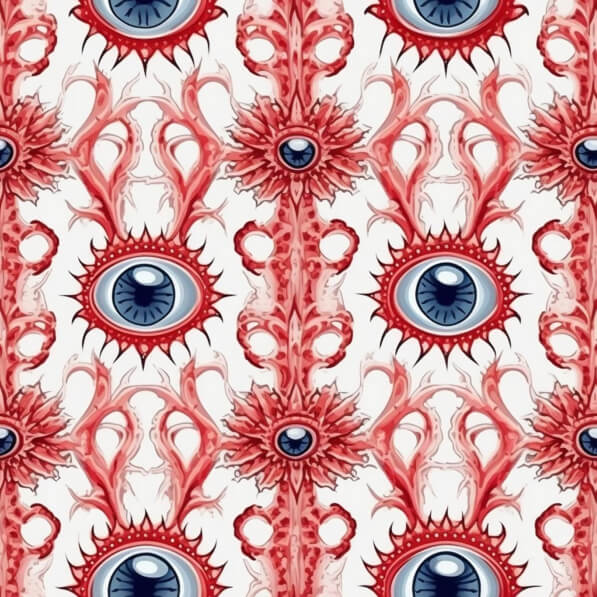 Download Creepy Red and Blue Eyeball Seamless Pattern Patterns Online ...