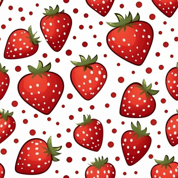Download Red Strawberries Seamless Pattern Patterns Online - Creative Fabrica