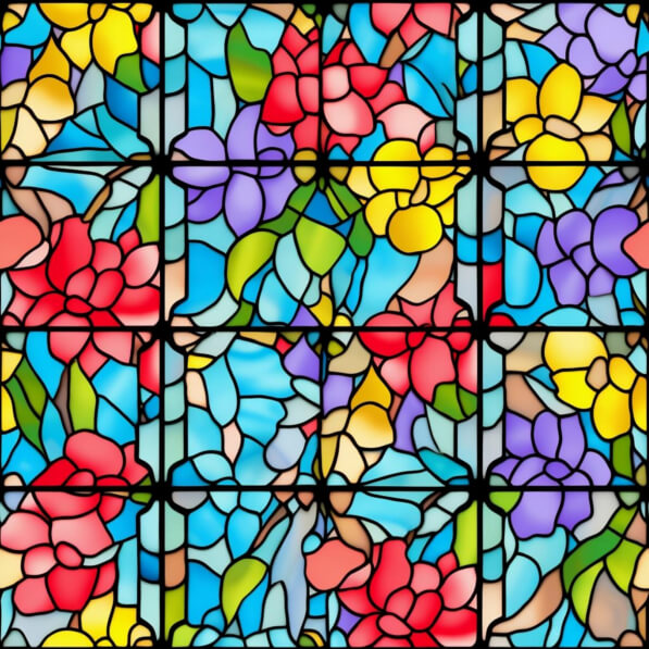 Download Colorful Stained Glass Window Patterns Online - Creative Fabrica