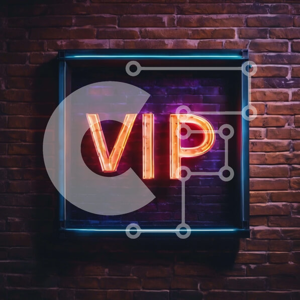 Download VIP Neon Sign on Brick Wall Stockphotos Online - Creative Fabrica