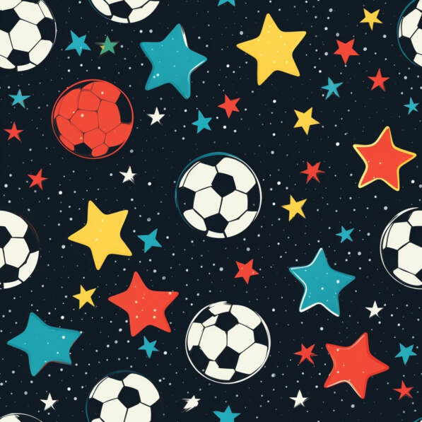 Download Soccer Ball and Star Seamless Pattern Patterns Online ...