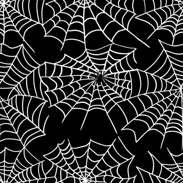 Download Seamless Spider Web Pattern on Black Background Backgrounds ...