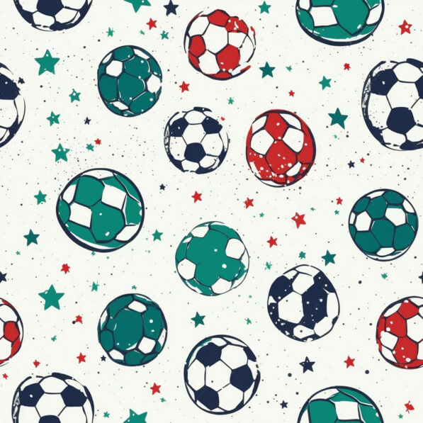 Download Seamless Soccer Ball Pattern with Colorful Stars Patterns ...