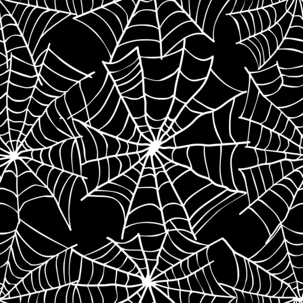 Download Spider Web Seamless Pattern on Black Background Patterns ...