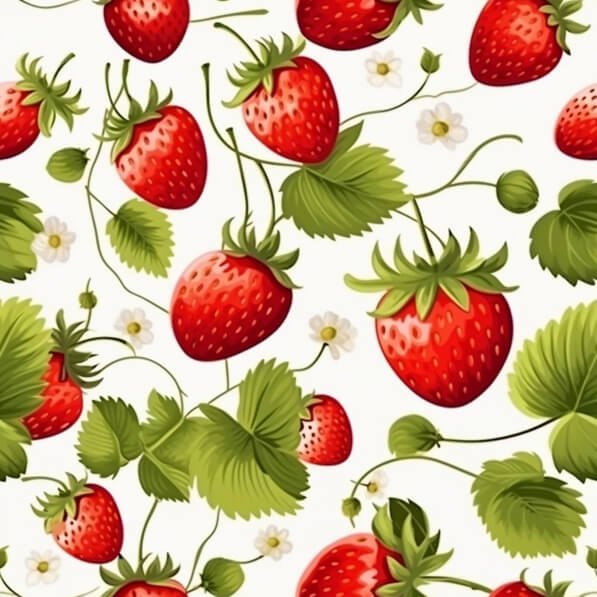 Download Strawberry Pattern on White Background Patterns Online ...