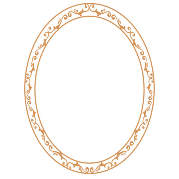 Download Ornate Oval Frame with Floral Designs Frames Online - Creative ...