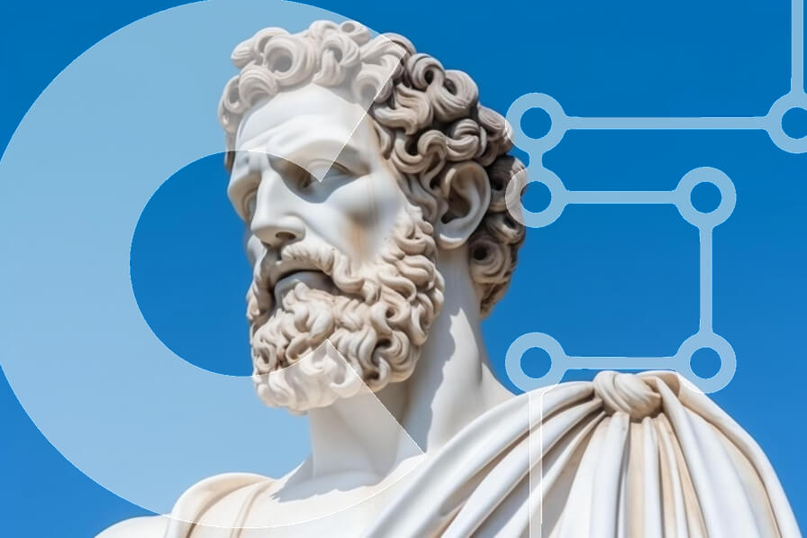 Statue of Socrates with Long Hair and Beard stock photo | Creative Fabrica