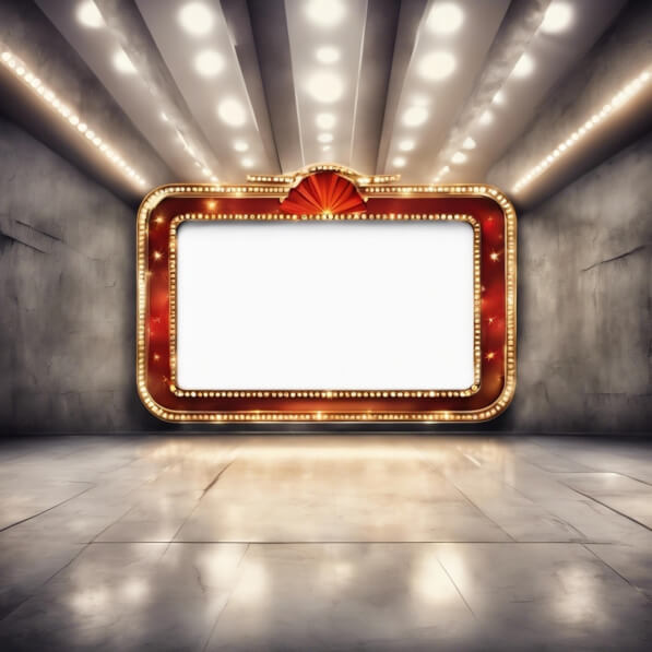 Download Empty Retro-Styled Theater Marquee Backgrounds Online ...