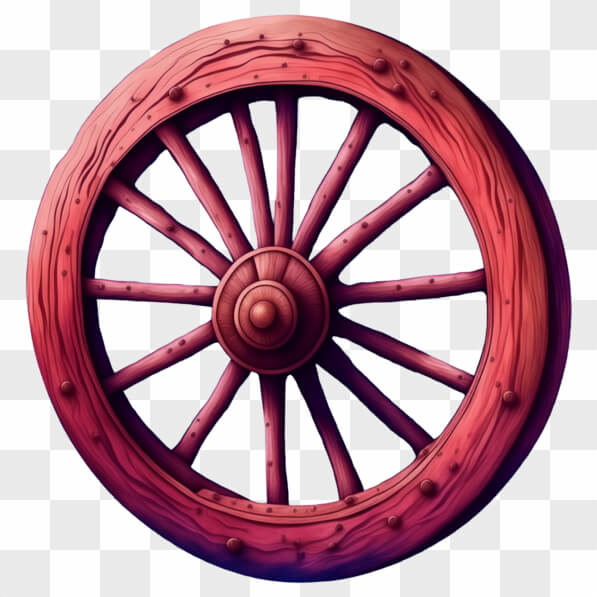 Download Red Wagon Wheel PNGs Online - Creative Fabrica