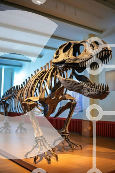 Tyrannosaurus Rex Skeleton Display in Art Museum stock photo | Creative ...