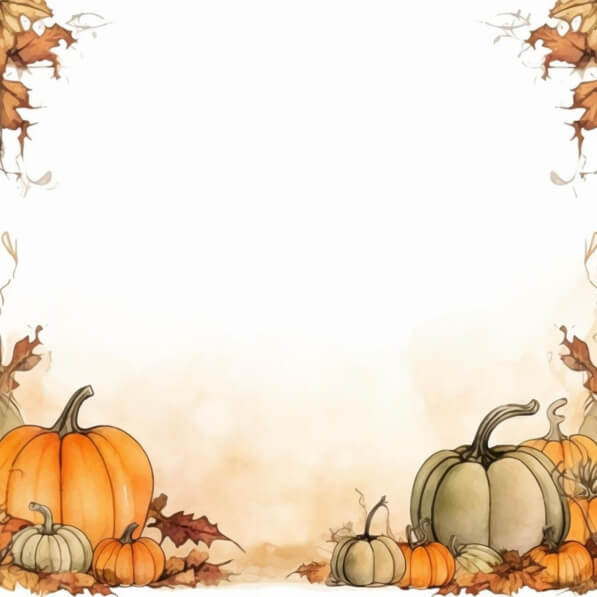 Download Autumn Watercolor Background with Pumpkins, Leaves, and Acorns ...