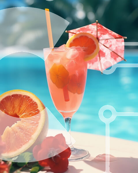 Refreshing Pink Sangria with Fresh Fruit Garnishes stock photo ...