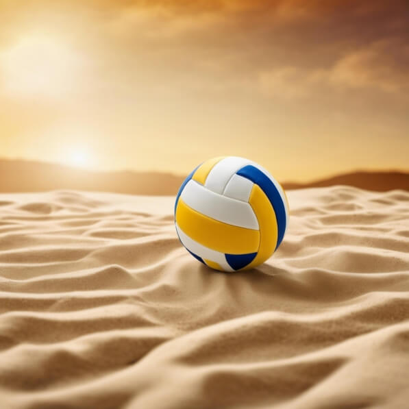 Download Volleyball Ball on Beach at Sunset Backgrounds Online ...