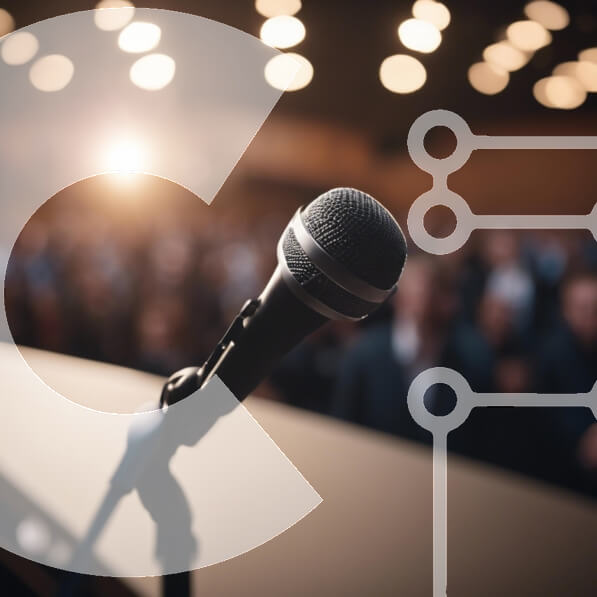 Microphone in Front of Audience for Public Speaking stock photo ...