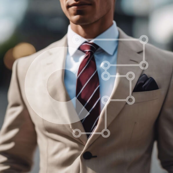 Download Man in Tan Suit and Striped Tie Stockphotos Online - Creative ...