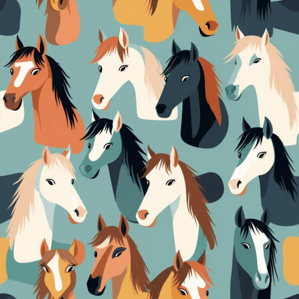 Download Seamless Horse Pattern Patterns Online - Creative Fabrica