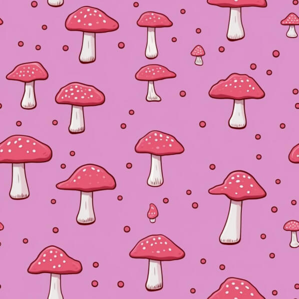 Download Pink Mushrooms Seamless Pattern on Purple Background Patterns ...