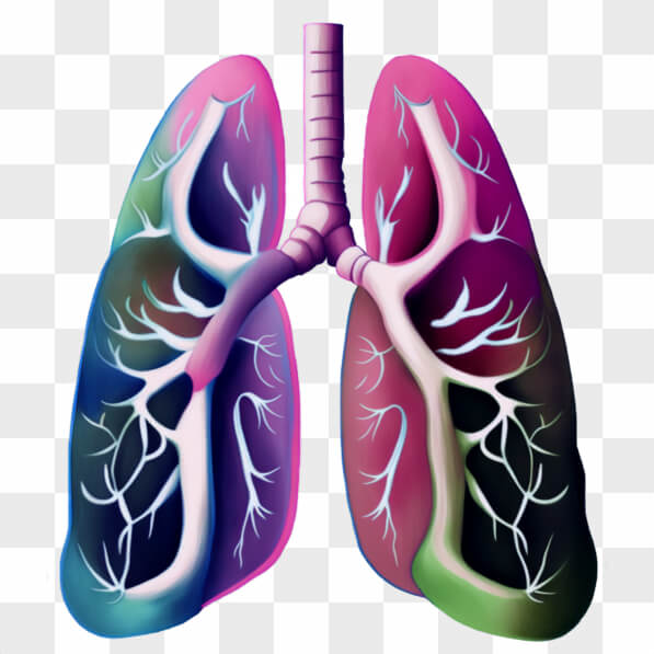 Descarga Ilustración de Ramas de Pulmón Coloridas PNGs En Línea ...