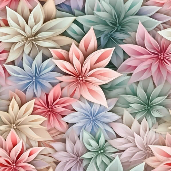 Download Seamless Paper Flowers Pattern Patterns Online - Creative Fabrica