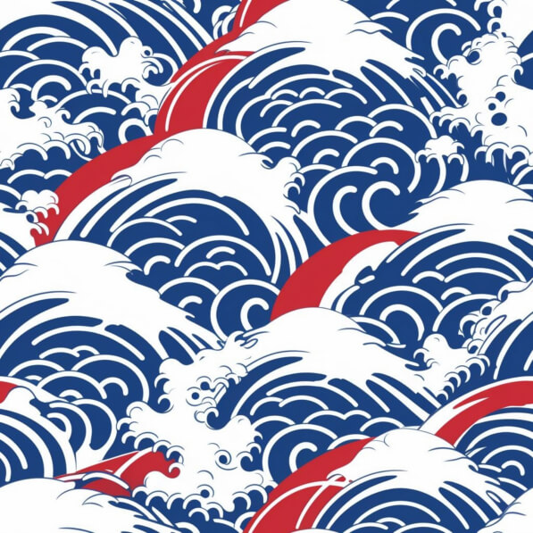 Download Japanese Wave Pattern in Traditional Art Style Patterns Online ...