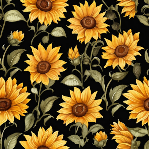 Download Yellow Sunflower Seamless Pattern Patterns Online - Creative ...